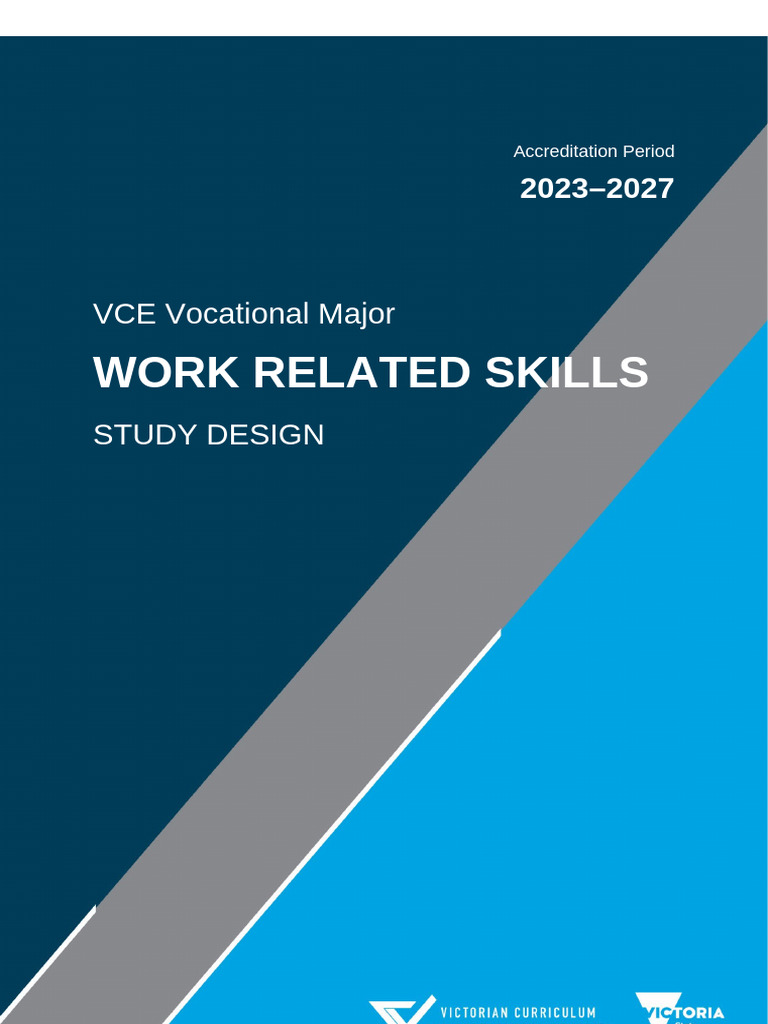 VCEVMWork Related Skills Study Design | PDF | Educational Assessment ...