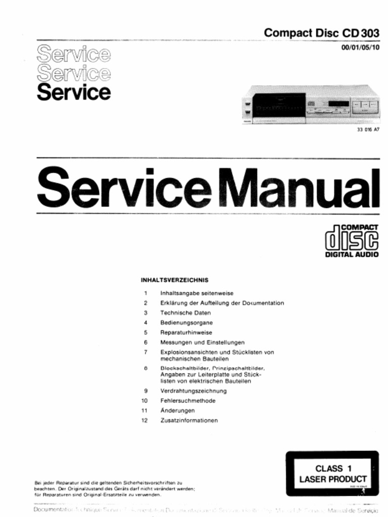 Philips cd303-00-01-05-10 SM 2 (ET) | PDF