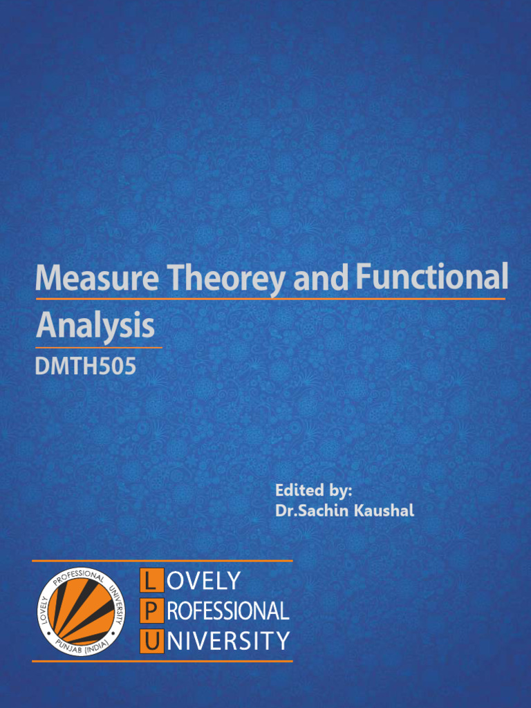 Measure Theory & Functional Analysis | PDF | Hilbert Space | Integral