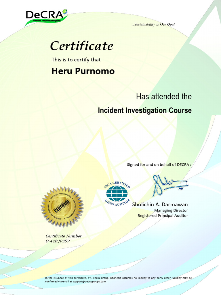 2a-9 Investigasi sertifikat Heru | PDF