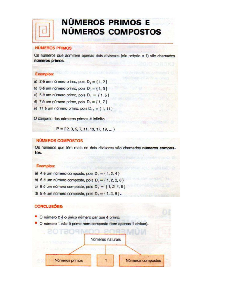 NÚMEROS PRIMOS, COMPOSTOS E FATORAÇÃO | PDF