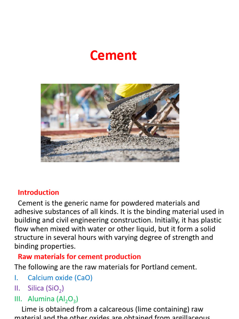 Cement Production Process Overview | PDF | Cement | Lime (Material)