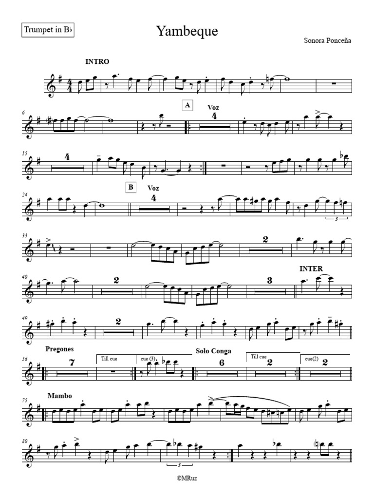 Yambeque - Trompeta | PDF