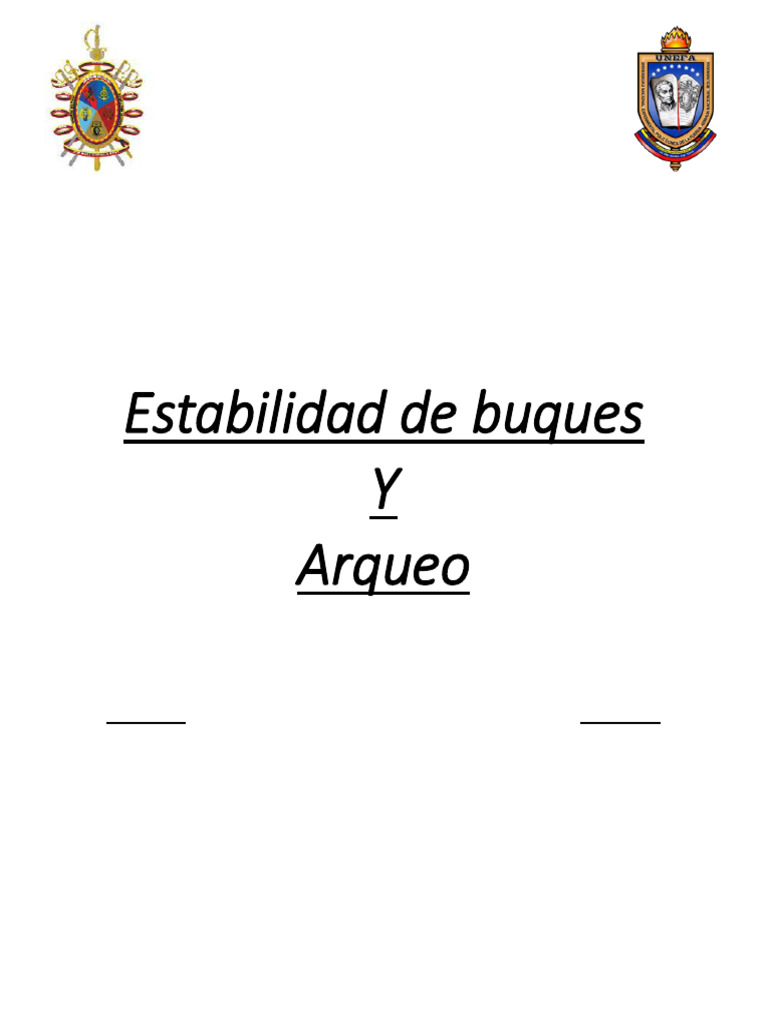 Estabilidad y Arqueo de Buques | PDF | Arquitectura naval | Construcción naval