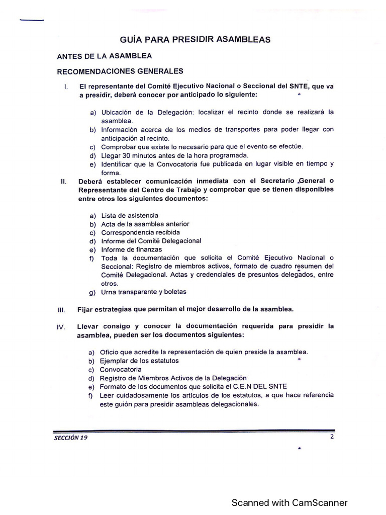 GUÍA PARA PRESIDIR ASAMBLEAS | PDF