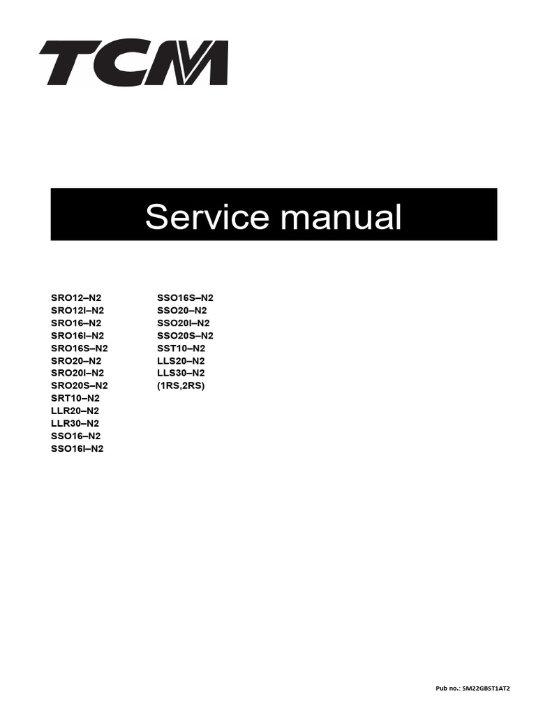 SM22-GB-ST1AT2 TCM | PDF | Forklift | Recycling
