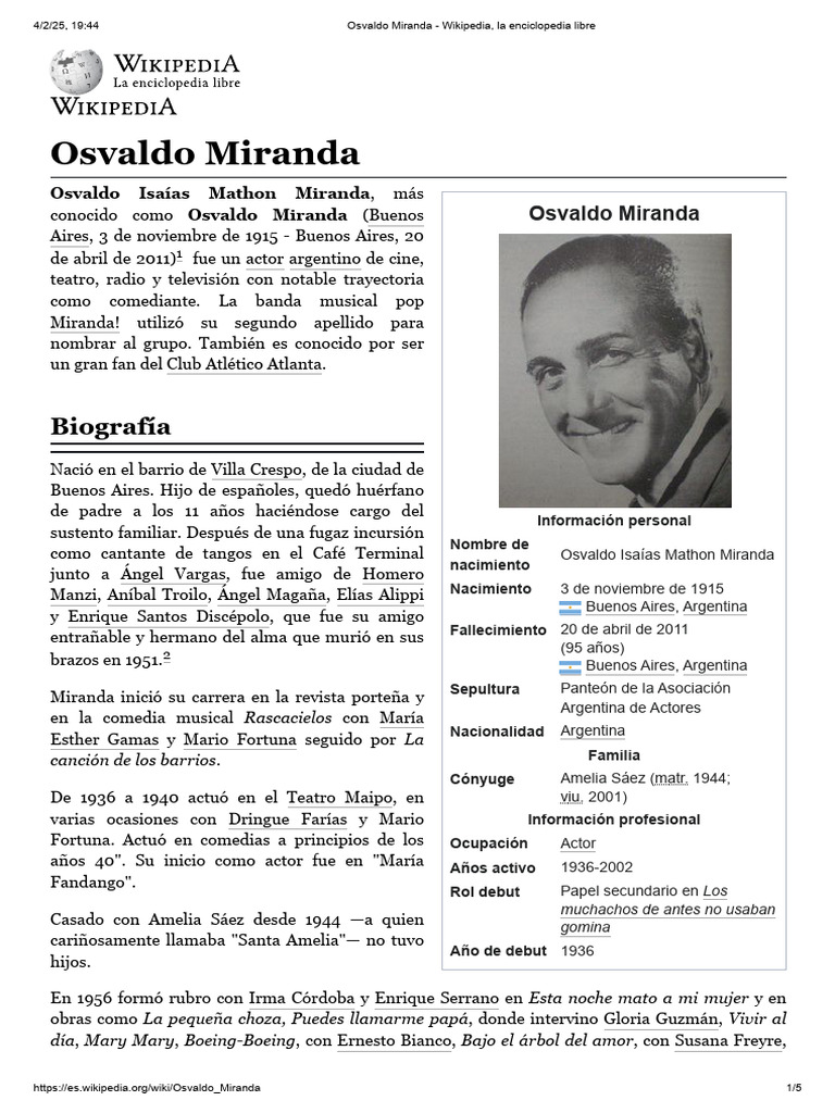 Osvaldo Miranda | PDF | Buenos Aires | Argentina