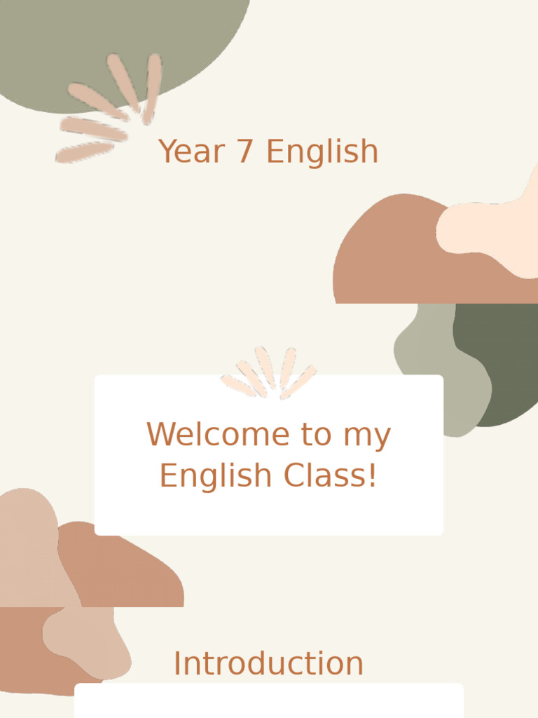 Year 7 English Class Overview | PDF
