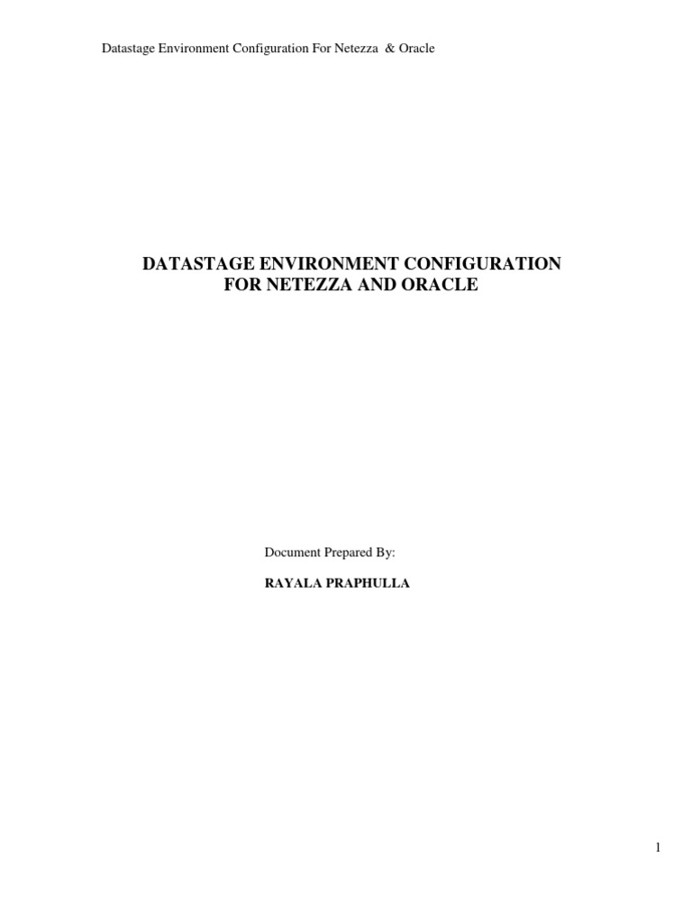 Netezza Oracle Configuration in Datastage | PDF | Oracle Database | Port (Computer Networking)