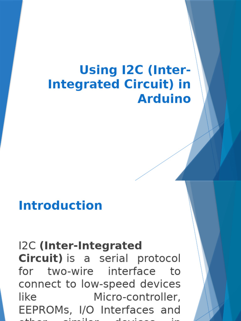 I2C Protocol Guide for Arduino | PDF