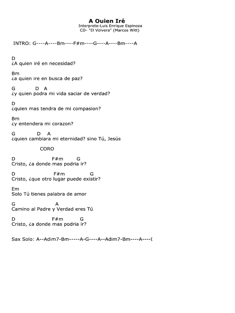 A Quien Ire | PDF