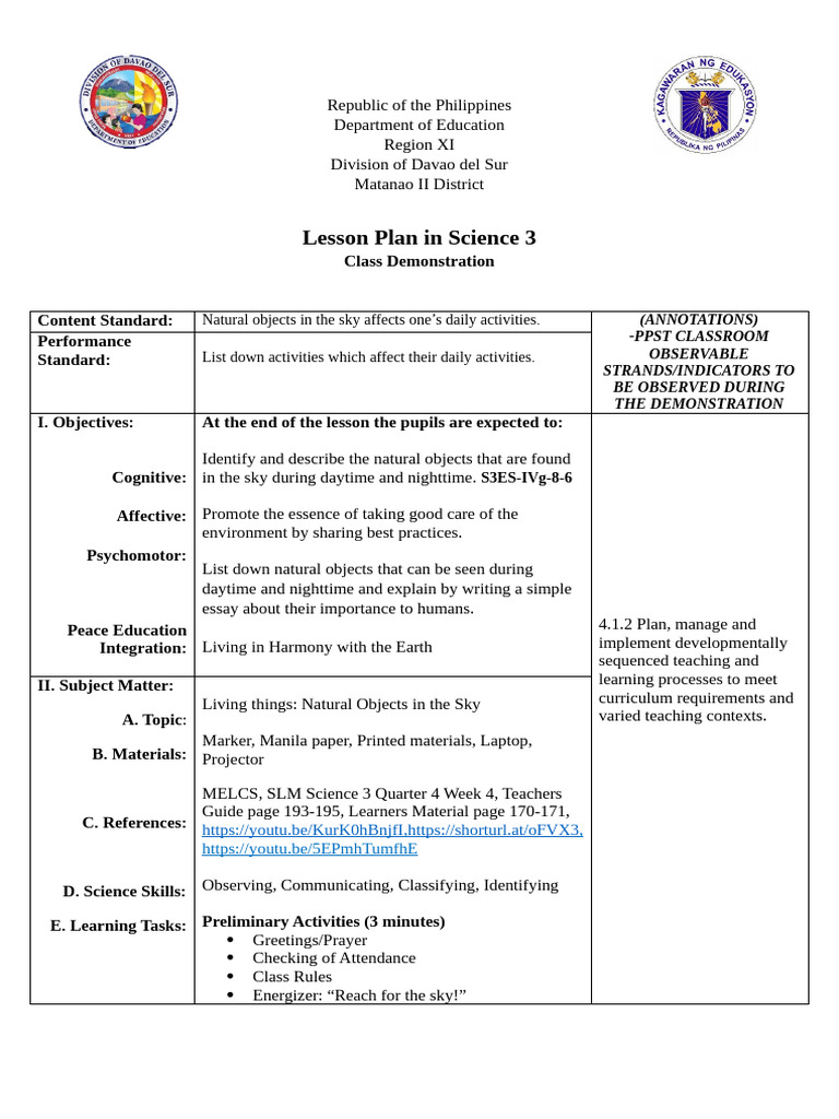 Lesson-plan-Science-3 | PDF | Learning | Curriculum