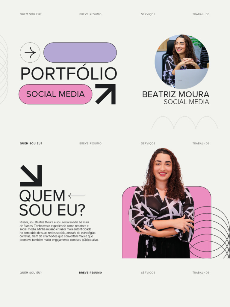 Portfólio Beatriz Moura | PDF | Redes sociais | Cultura Popular e Estudos de Mídia