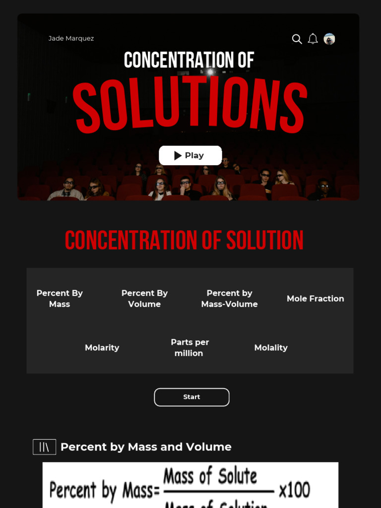 Solution Concentration Calculations Guide | PDF
