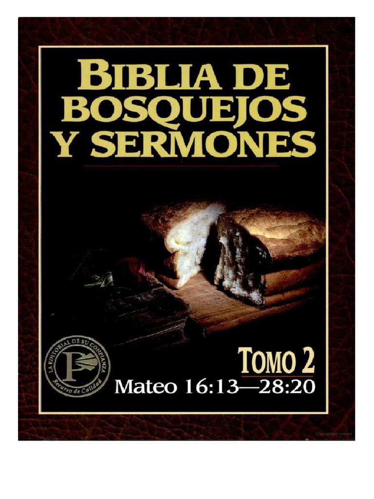 Tomo 02 - Biblia de Bosquejos y Sermones - Mateo 16,13 - 28 | PDF