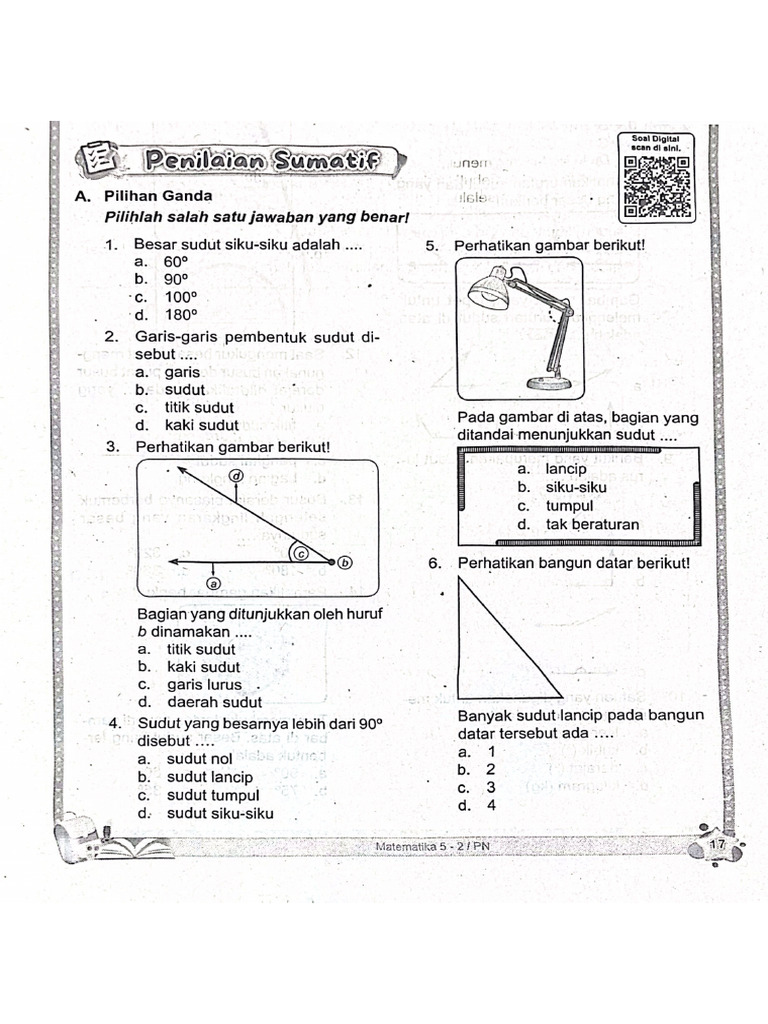 Latihan Soal Sudut Kls 5 | PDF