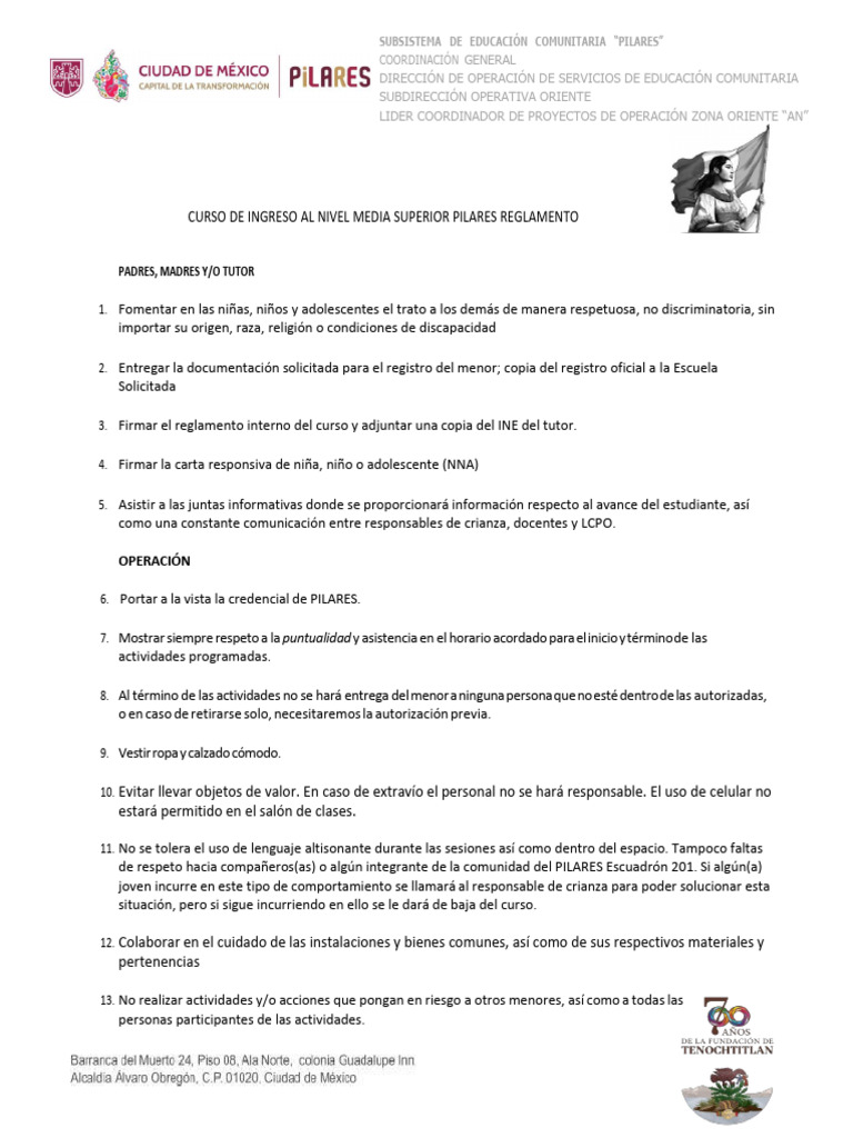 Reglamento Comipems 2025 Con Logos | PDF