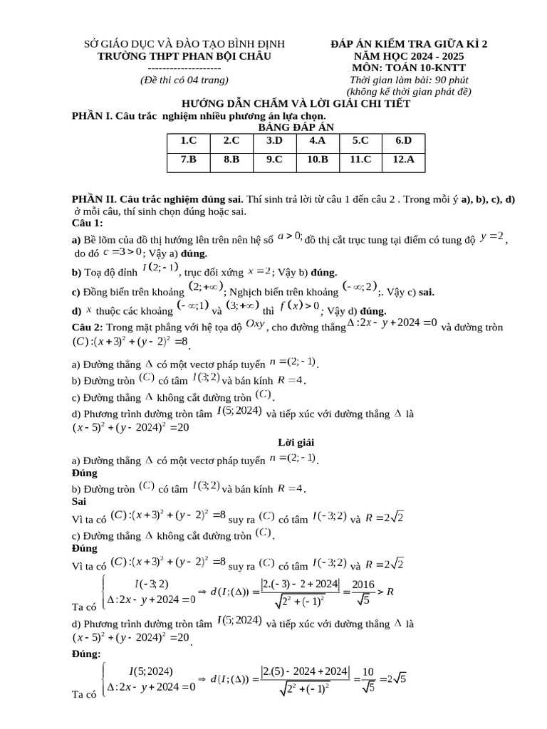 Toan 10_GK2_2024-2025_DA | PDF
