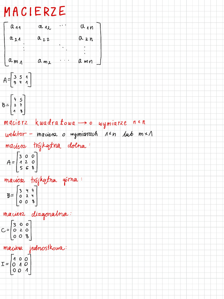Matrix Operations and Properties | PDF