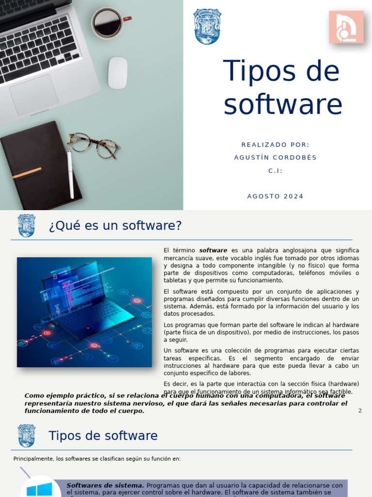 Tipos de software | PDF | Programación | Programa de computadora