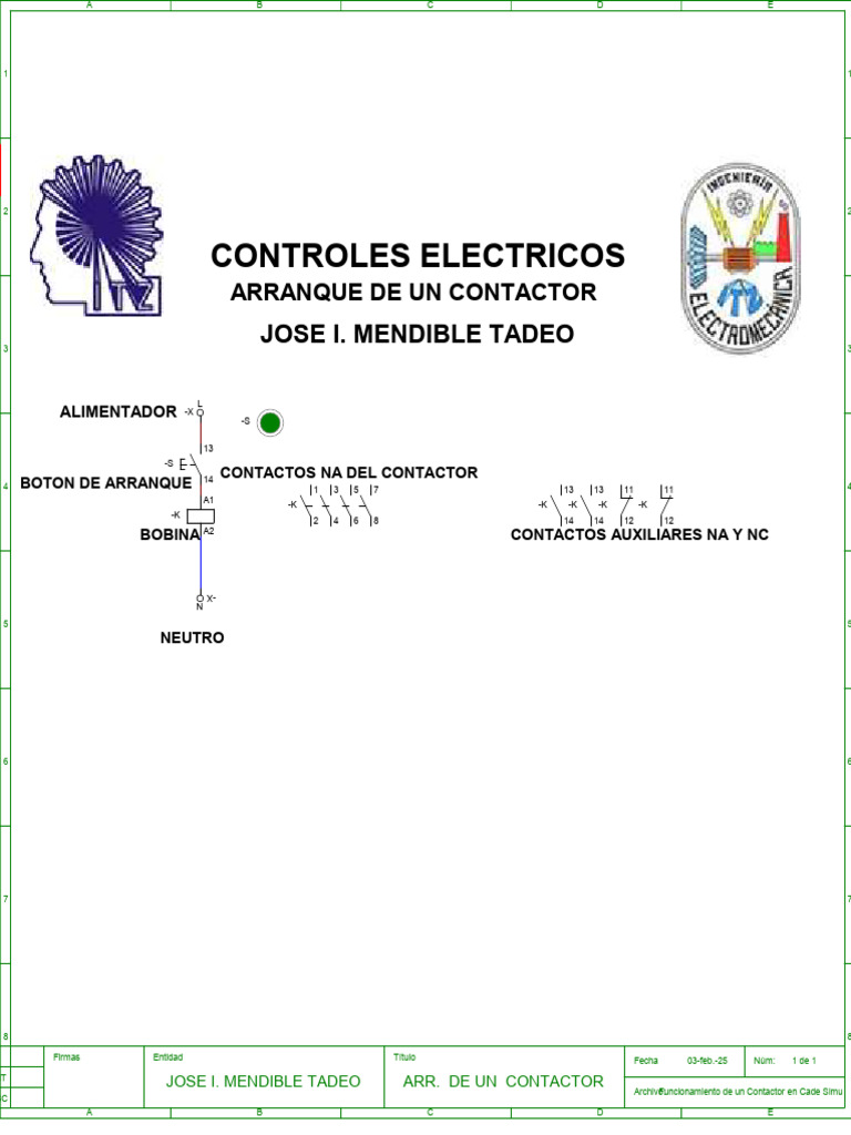 Funcionamiento Contactor Cade Simu | PDF | Ingenieria Eléctrica ...