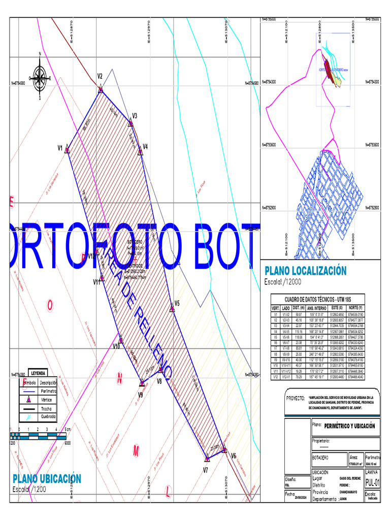 Ortofoto Botadero em Chanchamayo | PDF