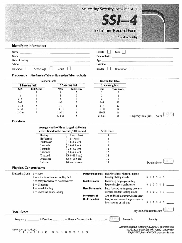 SSI-4 Protocol | PDF