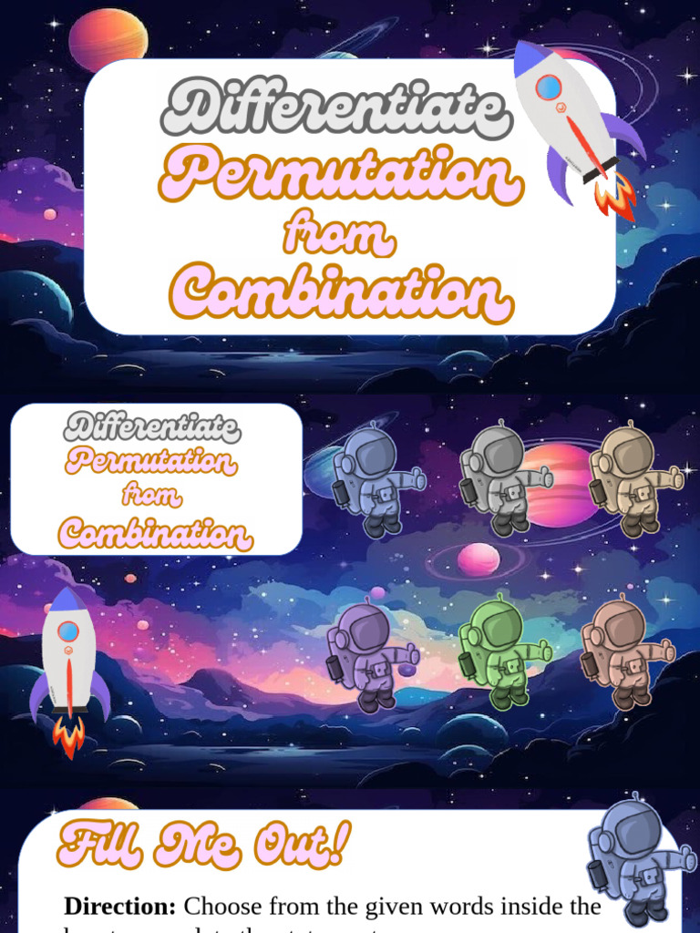 Differentiate Permutation From Combination | PDF | Permutation | Foods