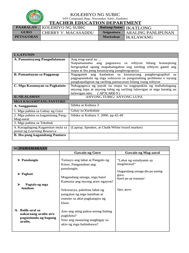 DONE AP Lesson Plan | PDF