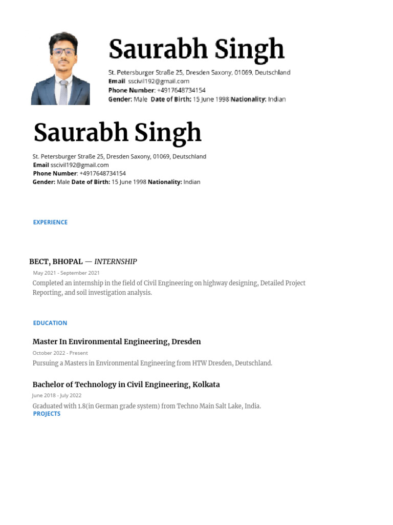 Cv.saurabh (1) | PDF