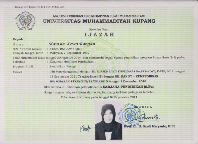 IJAZAH S1 | PDF