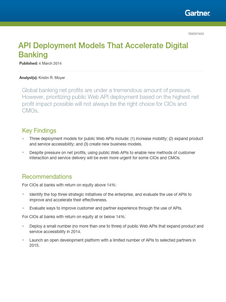 Api Deployment Models That A 257833 | PDF | Mobile App | Banks