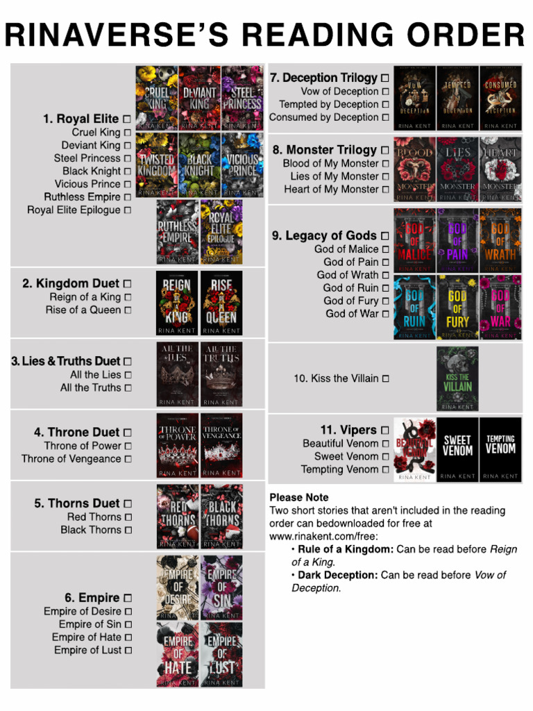 Rina Kent Book Series Reading Order | PDF