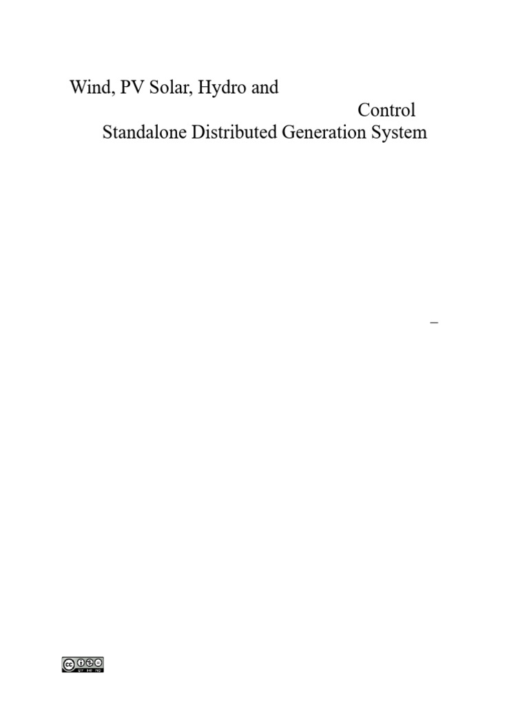 Wind, PV Solar, Hydro and Hybrid Energy Storage System-Based ...