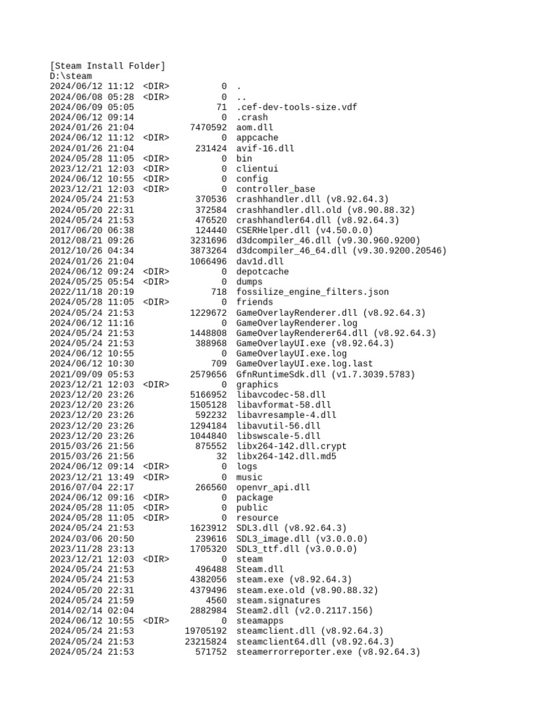 Steam Install Folder Structure and Files | PDF | Ibm Pc Compatibles ...