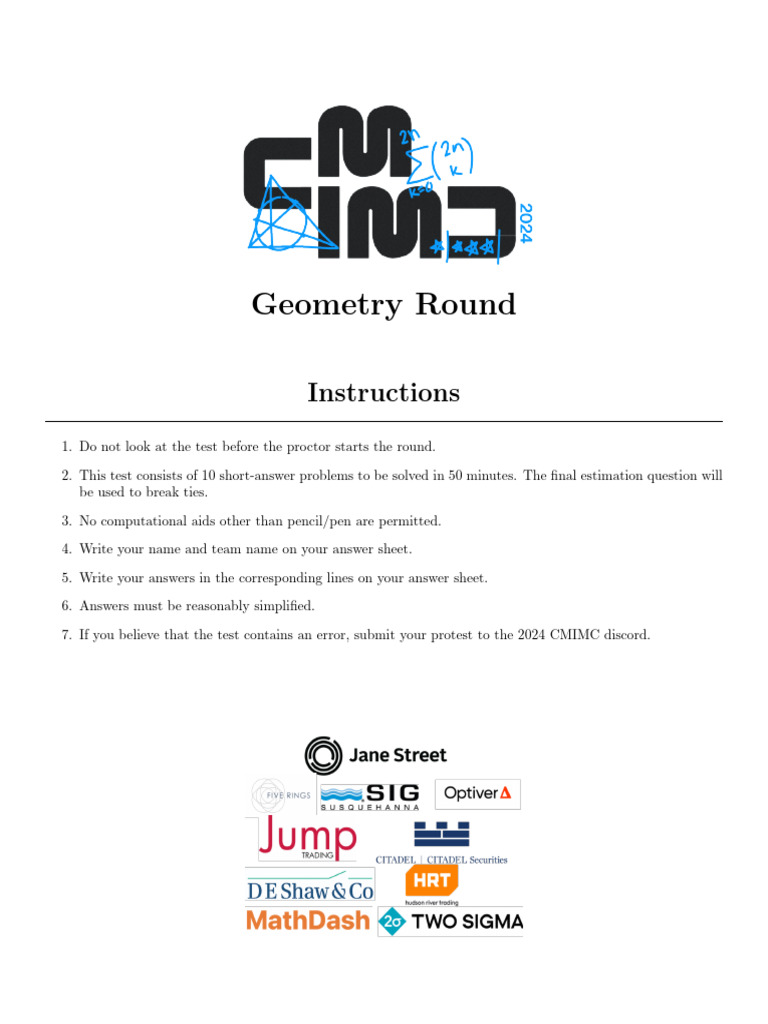 Geometry 2024 | PDF | Triangle | Perpendicular