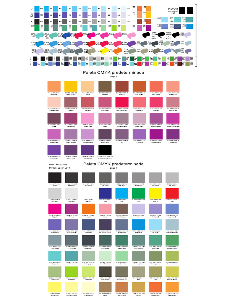 COLORES SUBLIMACION calibrar | PDF