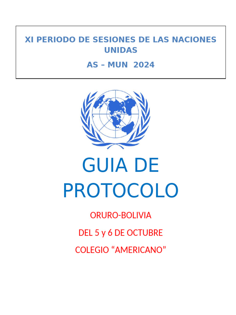 GUÍA DE DEBATE AS MUN 2024 | PDF