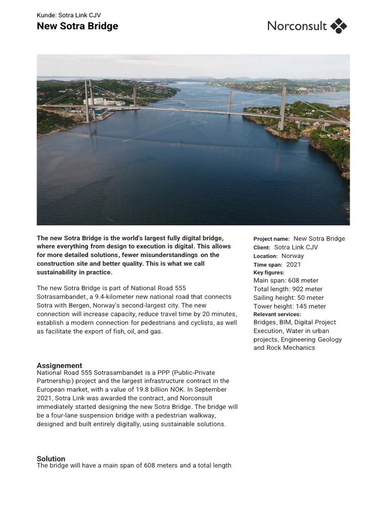 World's Largest Digital Sotra Bridge | PDF | Building Information Modeling