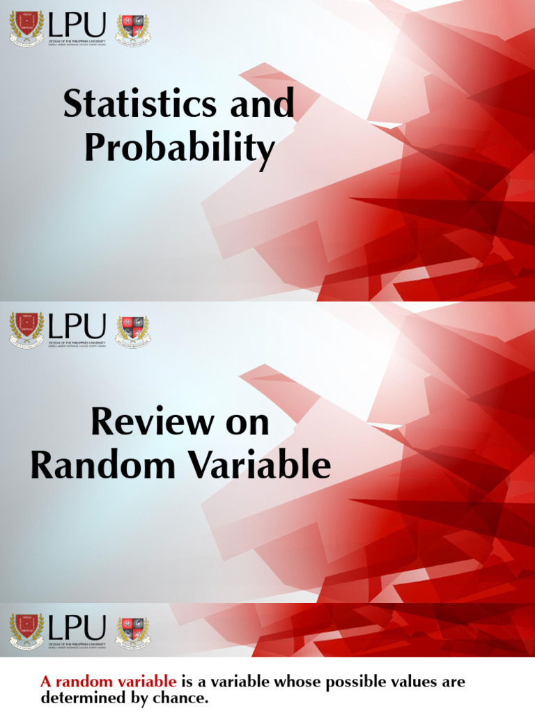 Lesson 4 - Probability Distribution (1) | PDF | Probability Distribution | Random Variable