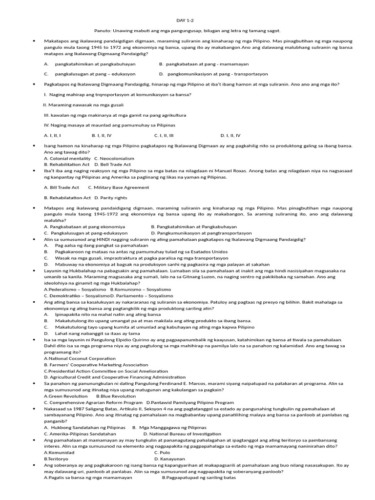 3RD Quarter Reviewer Ap | PDF