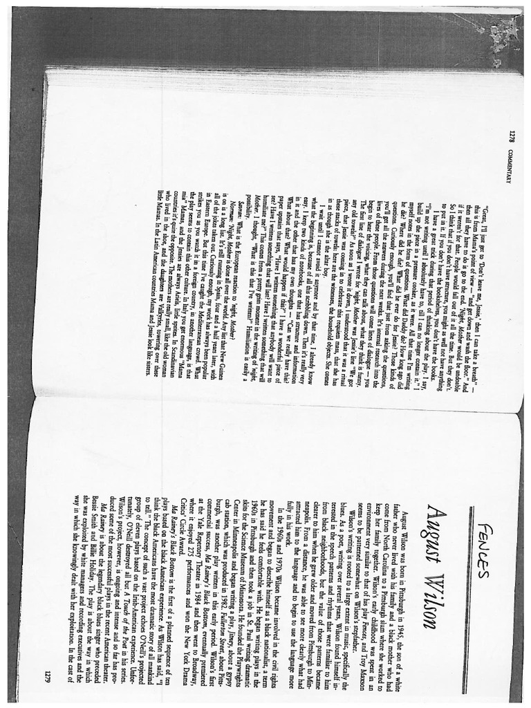 Fences August Wilson | PDF