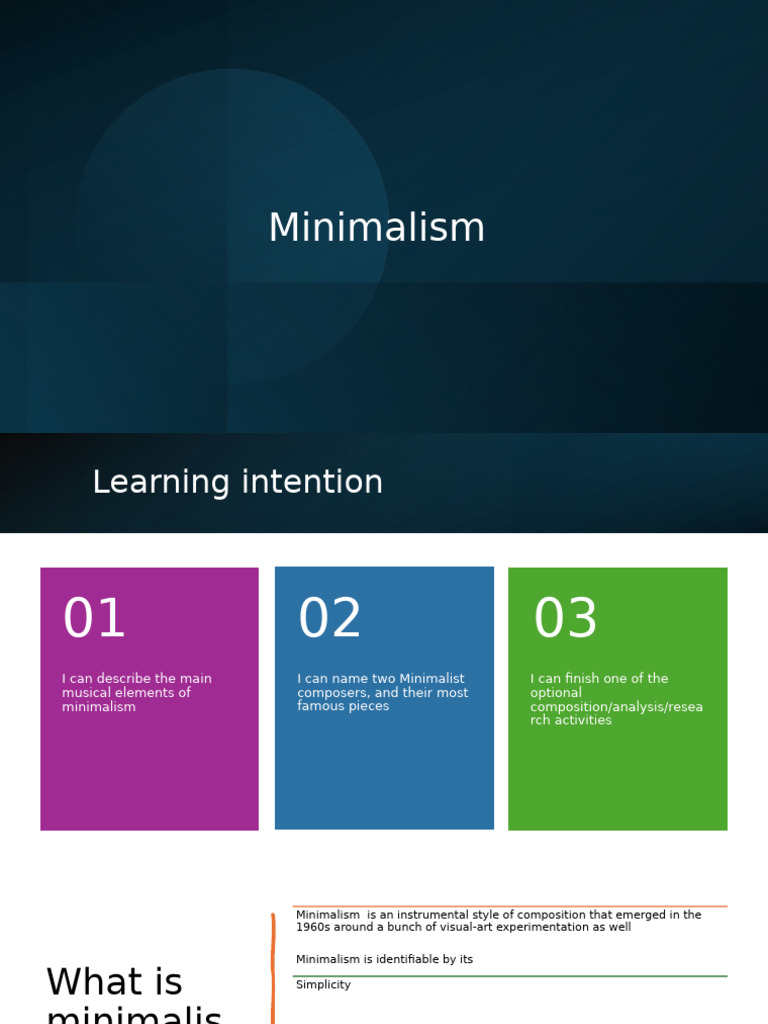 Minimalism Teaching Plan | PDF | Musicology | Performing Arts