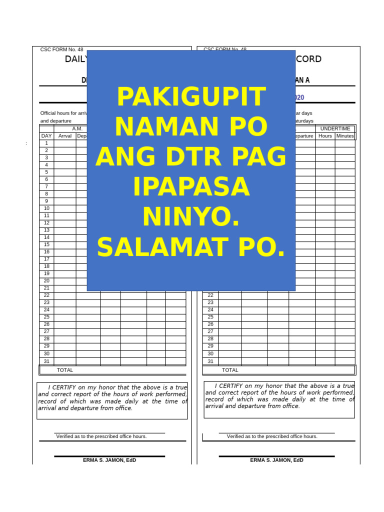 FORM-48-DTR - NEW | PDF
