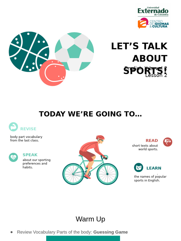 Level 2 Lesson 2 Health and Sports - Action Verbs | PDF | Cycle Sport ...