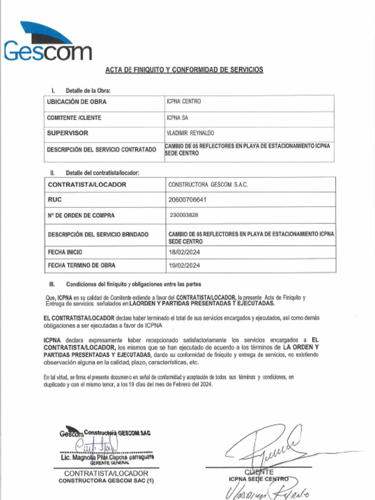 Acta Firmada | PDF