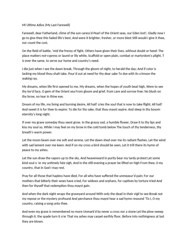 Mi Ultimo Adios | PDF