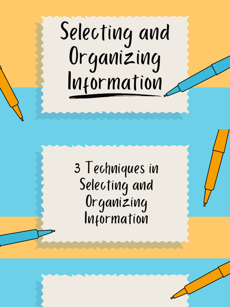 Techniques for Organizing Information | PDF | Concept | Cognitive Science