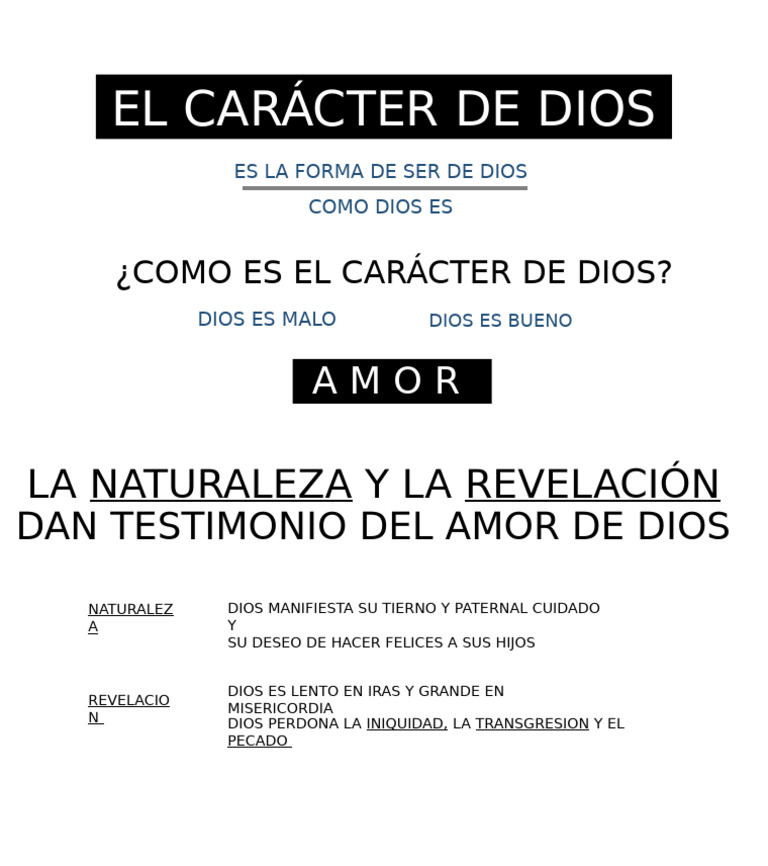 El Carácter de Dios | PDF