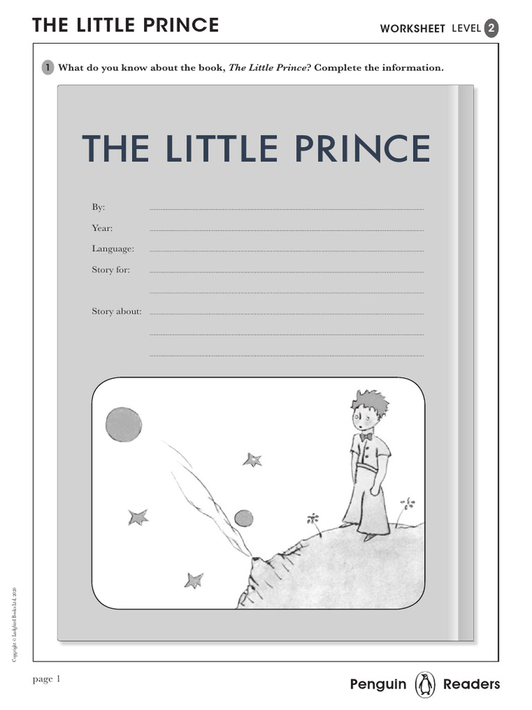 PR The Little Prince Worksheet3 | PDF | The Little Prince